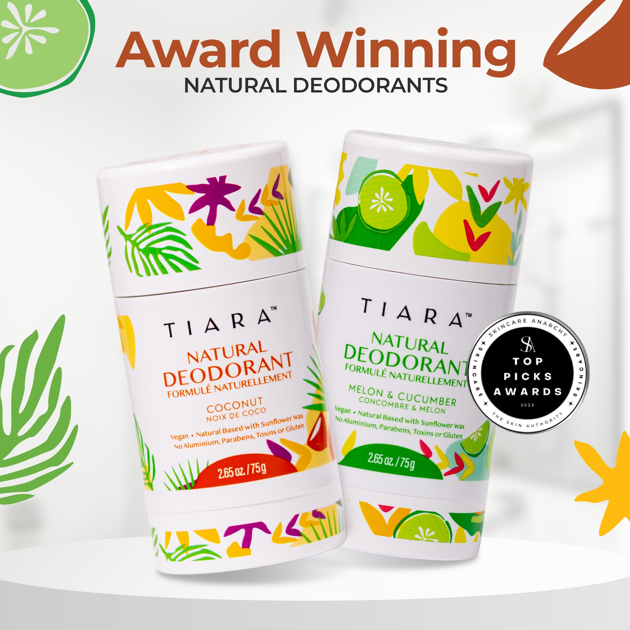 TIARA Natural Deodorant: Aluminum - Gluten-Free - Vegan - TIARA Natural ...